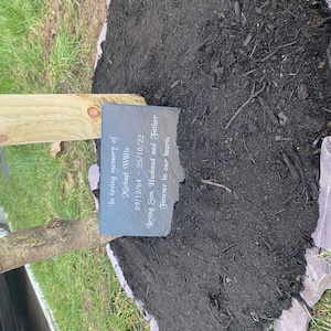 Dad Memorial Plaque Engraved Slate Memorial Grave Marker - Etsy UK
