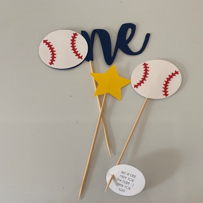 One Baseball Cake Topper, Baseball First Birthday, Baseball, Birthday ...