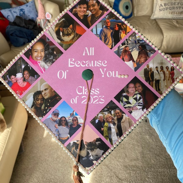 Personalized Graduation Cap Topper Canva Template | Custom Grad Cap ...