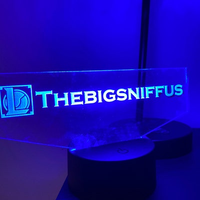 Custom Classic MOBA Inspired Dual Base LED With Gamertag for Streamers ...