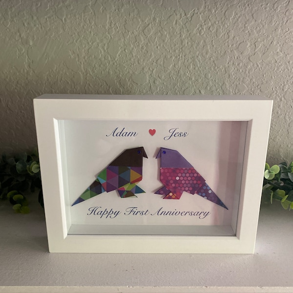 Personalized Handmade Crochet Sheep in White Shadow Box Frame. Second ...