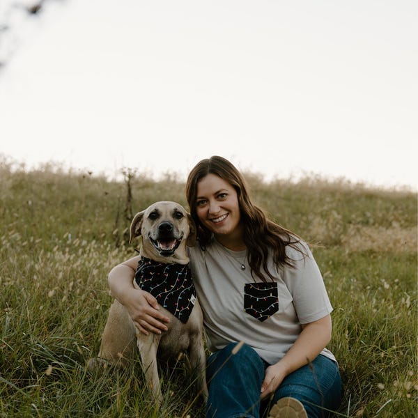 Boho Matching Dog and Owner Gift, Salon Florals Tie on Dog Bandana ...