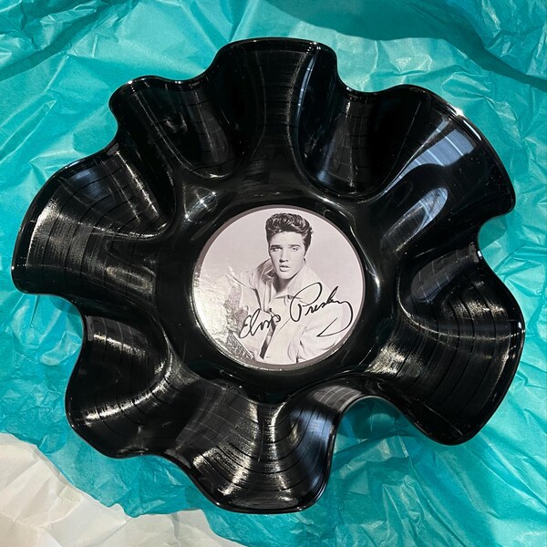 Upcycled Vinyl Record Bowl - 12 Inch - With Added Led Zeppelin Label ...