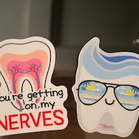 Coffee Scrubs and Nitrile Gloves Sticker, Teeth Sticker, Tooth Stickers ...
