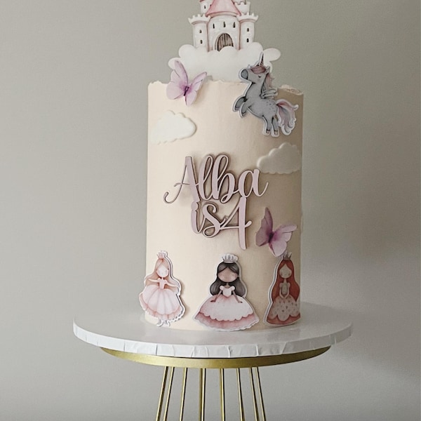 One Acrylic Cake Topper With Daisy Flower Daisy Flower One Birthday ...