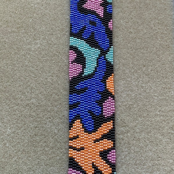 PATTERN: 2-drop Even Count Peyote Stitch Bracelet, "funky", 4 Colors - Etsy