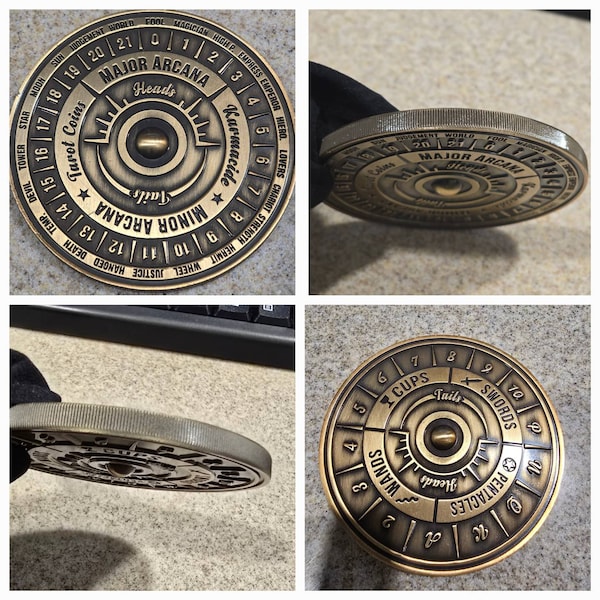Tarot Wheel-unique Tarot Deck Coin, Fully Functional Spinning Tarot ...
