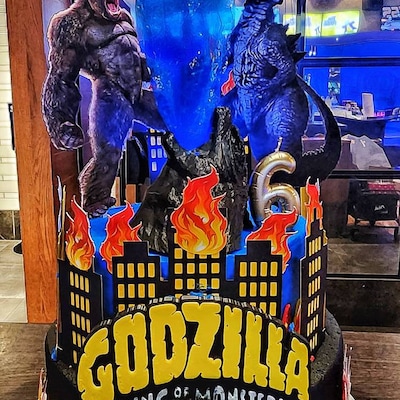 Godzilla Cake Topper Digital File/ Godzilla Cake/ Godzilla Birthday ...