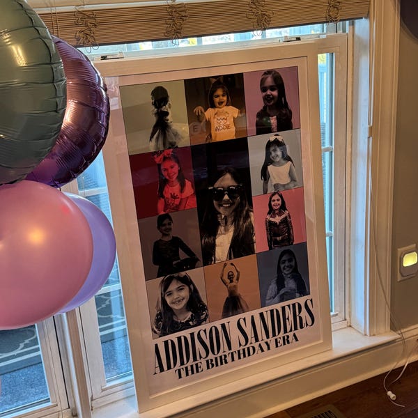 Updated Custom Eras Yourself Poster | Birthday Era Party Welcome Sign ...