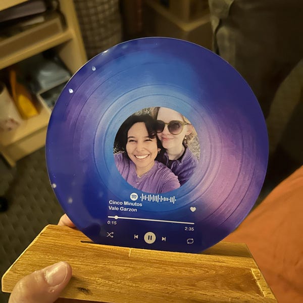 Personalized Vinyl Record With Photo - Acrylic Song Plaque ...