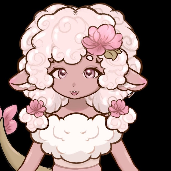 Live2d Premade Vtuber Model - Cute Sheep Flower Model - Twitch Youtube ...