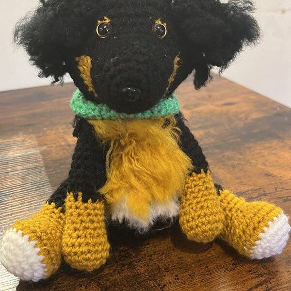 Aussie Puppies! Crochet Pattern, Australian Shepherd, Black Tri, Red ...