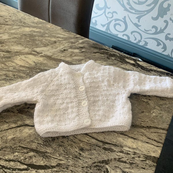 Hand Knitted Premature/newborn Baby Cardigan - Etsy UK