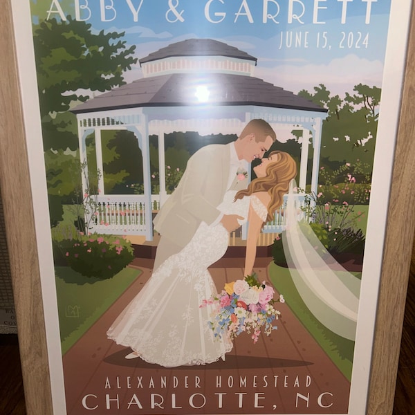 Personalized Farm Wedding Poster, Rustic Wedding, Wedding Portrait ...