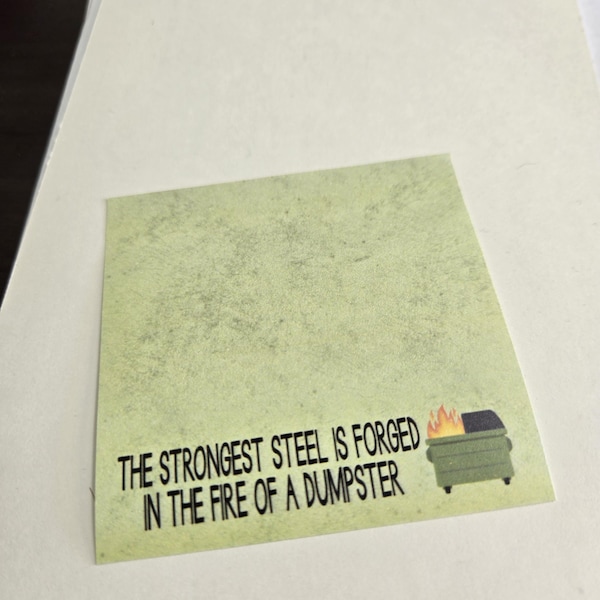 Everything is Fine Sticky Notes, Funny Memo Pad, Cute Notepad, Home ...