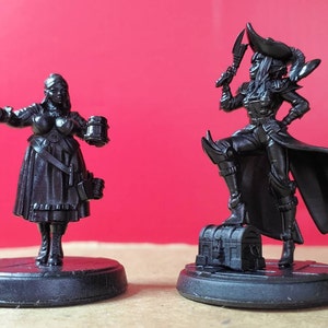 Female Barkeep Josephine and Bar Scatter Tavern Playset D&D 28mm 32mm ...