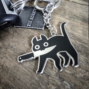 Knifecat Metal Keychain - Etsy