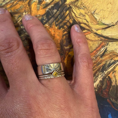 Unique Cracked Men's Ring, Men's Dry Earth Band, Rustic Wedding Band ...