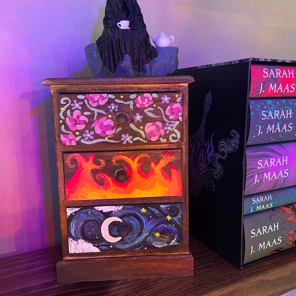 Hand-painted Feyre Inspired MINI Chest of Drawers/ Dresser ACOTAR - Etsy
