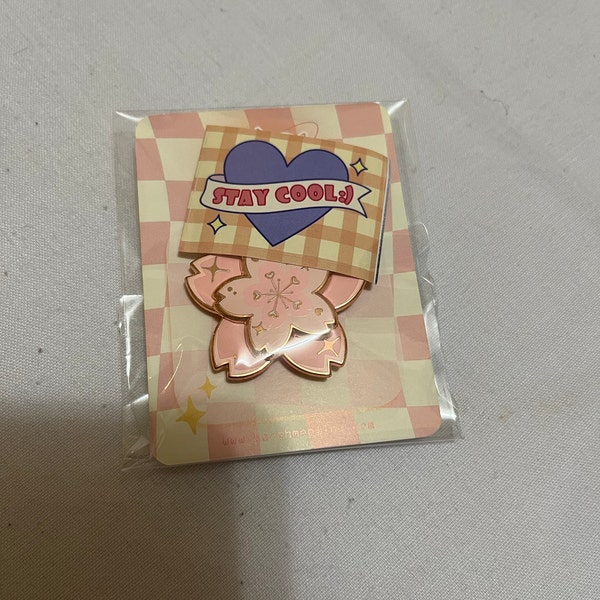 Sakura Spinning Hard Enamel Pin - Cherry Blossom - Kawaii Pins - Unique Gift Idea - Rose Gold ...