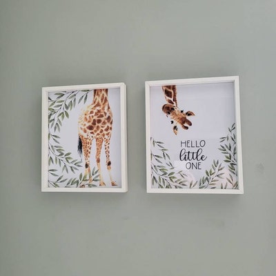 Giraffe Prints, Hello Little One, Safari Animals, Gender Neutral ...