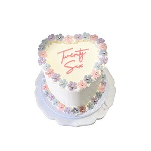 Mini Acrylic Cake Topper Vintage Heart Cake Topper Mini Cake Toppers ...