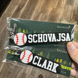 Baseball Personalized Keychain / Keyring / Bag Tag / Name Tag 3D ...