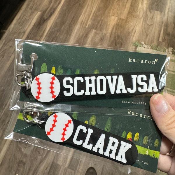 Baseball Personalized Keychain / Keyring / Bag Tag / Name Tag 3D ...