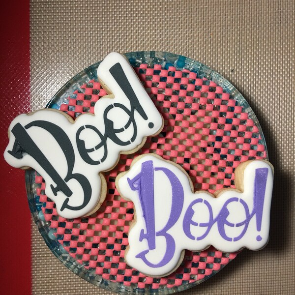 Boo! Hand Lettered Cookie Cutter and Fondant Cutter and Clay Cutter ...