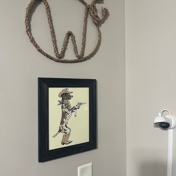 Western Rope Letter Sign: Initial Lasso, Western Decor, Rustic Letter ...