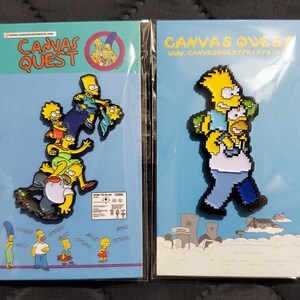 The Simpsons, Arcade Cabinet Art 2 Enamel Pin and Magnet Classic Arcade ...