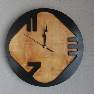 4 Modern Art Wall Clock Laser Cut Svg, Wooden Wall Clock Vector ...