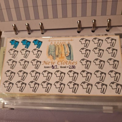 A6 New Clothes Saving Tracker, Printable Digital Download, Money Saving ...