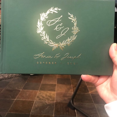 Wedding Guest Book Wedding Sign in Album Wedding Crest Signature Book ...