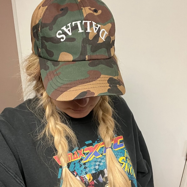 Upside Down Dallas Dad Hat, Dallas Dallas Hat, Dad Hat, Inverted Dallas ...