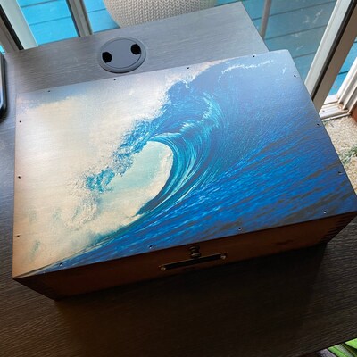 Blue Ocean Wave Memory Box - Etsy
