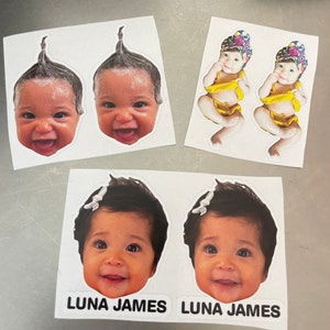 Custom Face Stickers Personalized Face Stickers Baby - Etsy