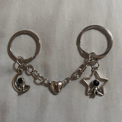 Cute Bestie Friendship Animal Cat Couple Puzzle Connect Keychain Charm ...