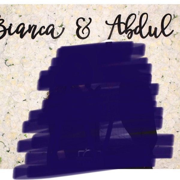 Custom Couples Name Sign, 3 Pieces,personalized 2 Names Sign, Custom ...