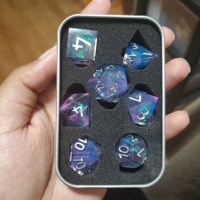 Cosmic Starlight DND Dice Galaxy Space Sharp Edge Dice - Etsy