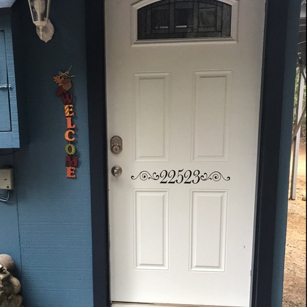 Home Address, Front Door, Front Door Decal, Home Address Decal, Address ...