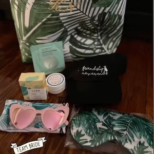 Palm Leaf Tote Bag Personalized Tote Bag Bride Gift Bridesmaid Gift ...