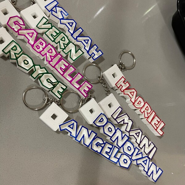 ROBLOX Personalized Custom Name Tag, Keychain, Keyring, Zipper Pull ...