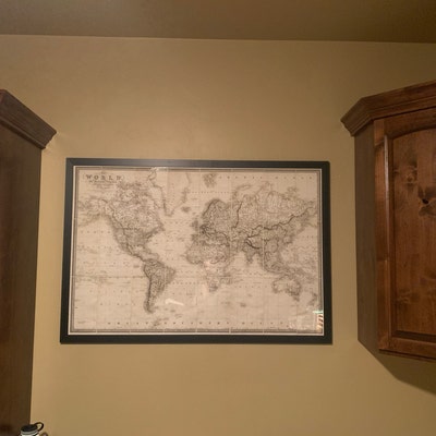 World Map Art : 1861 World Map Print Antique World Map Vintage World ...