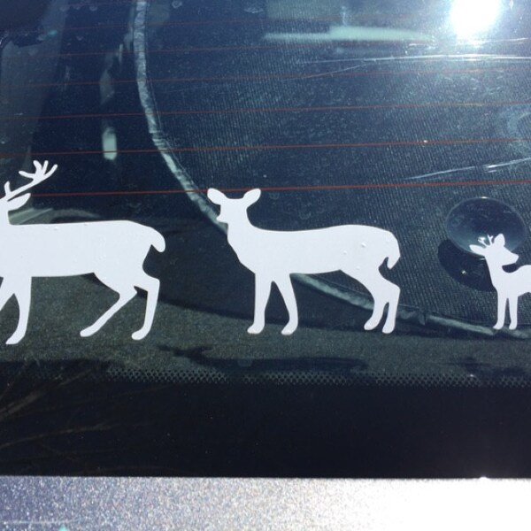 Deer Family Car Window Decal - Country Decal - Etsy
