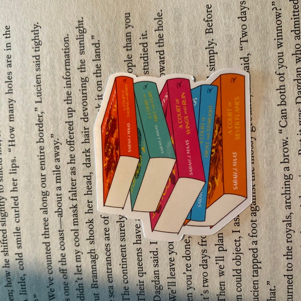 ACOTAR Book Stack Sticker | Sarah J Maas Book Stack Sticker | ACOMAF ...