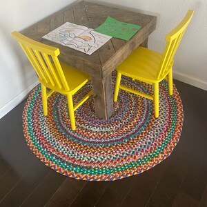 Made to Order Custom Handmade Recycled Braided Round Rug / Rag Rug in ...