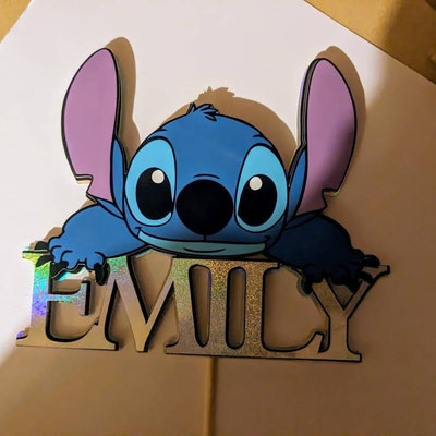 Luxury 2D Cake Topper Personalised. Double Layered Glitter, Mirror ...