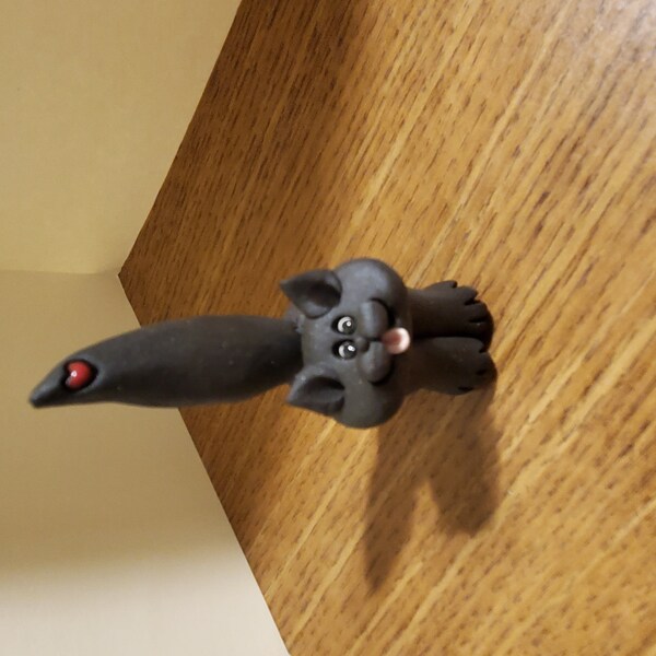 Goofy Dog,clay Dog, Dog Sculpture, Dog Business Card Holder, Hand Made ...