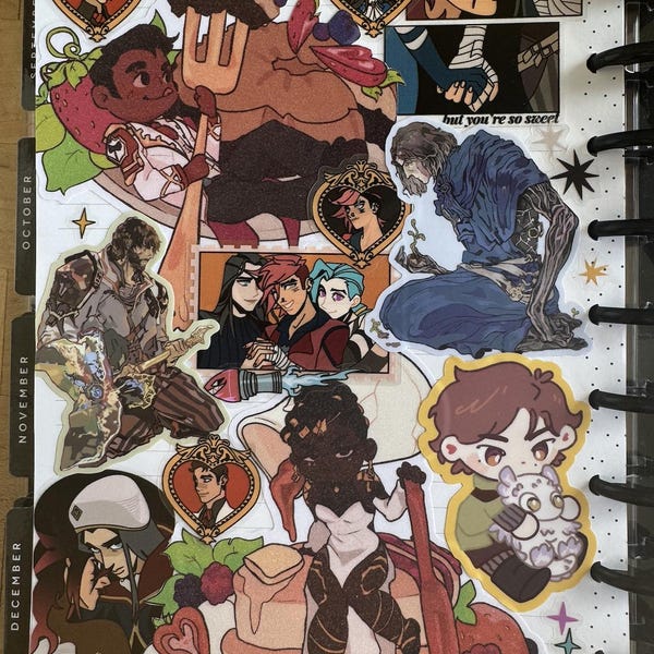 Arcane Shippy Sticker Sheet 8x5" Ft. Vander, Silco, Jinx, Vi, Viktor ...